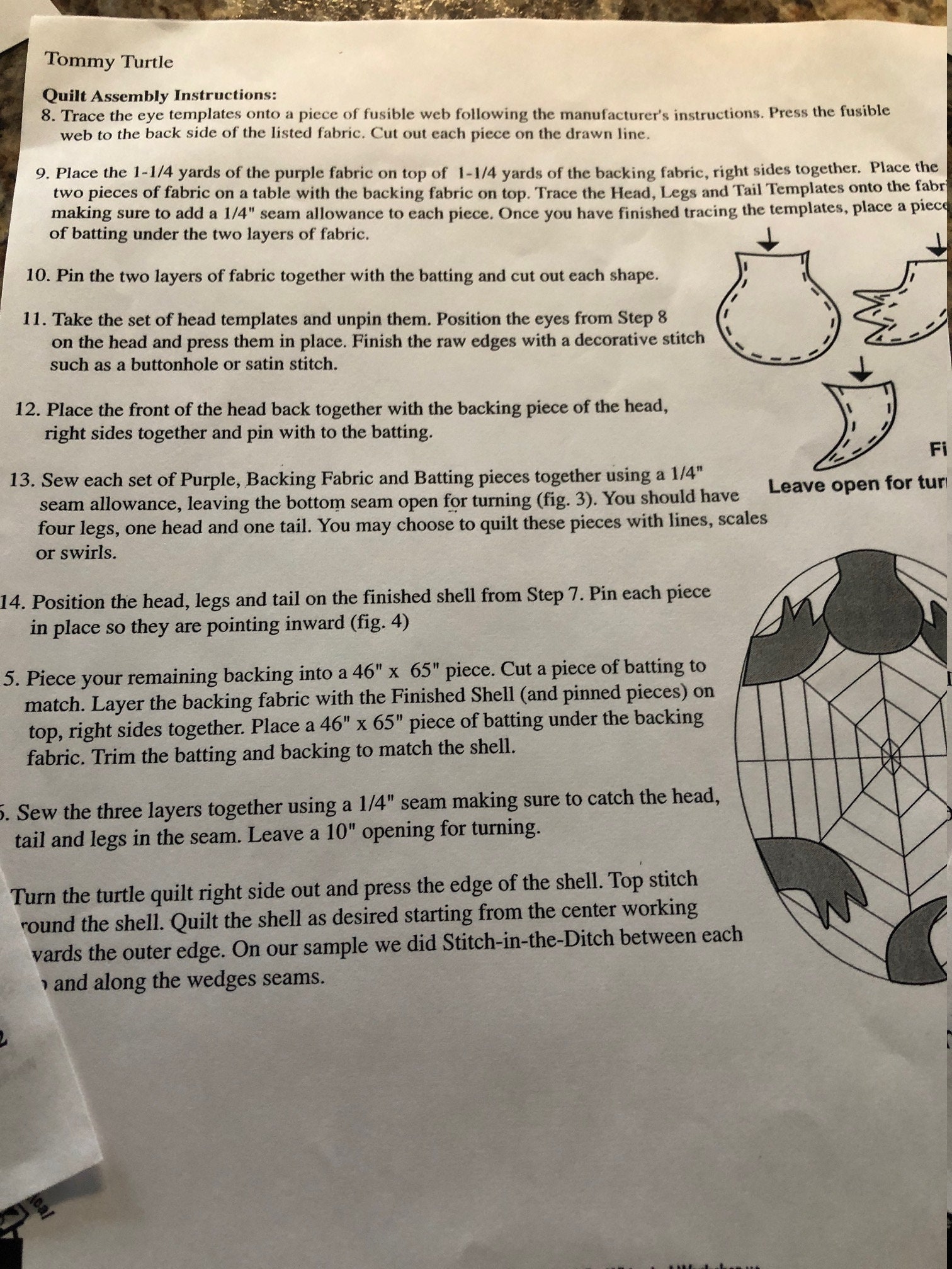 Tommy Turtle Designed by Heidi Pridemore the Whimsical - Etsy