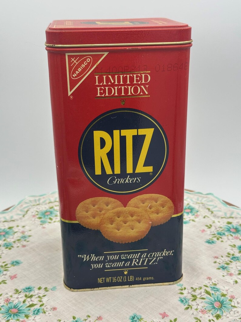 Vintage 1987 Ritz Cracker Tin, Limited Edition Kitchen Storage - Etsy