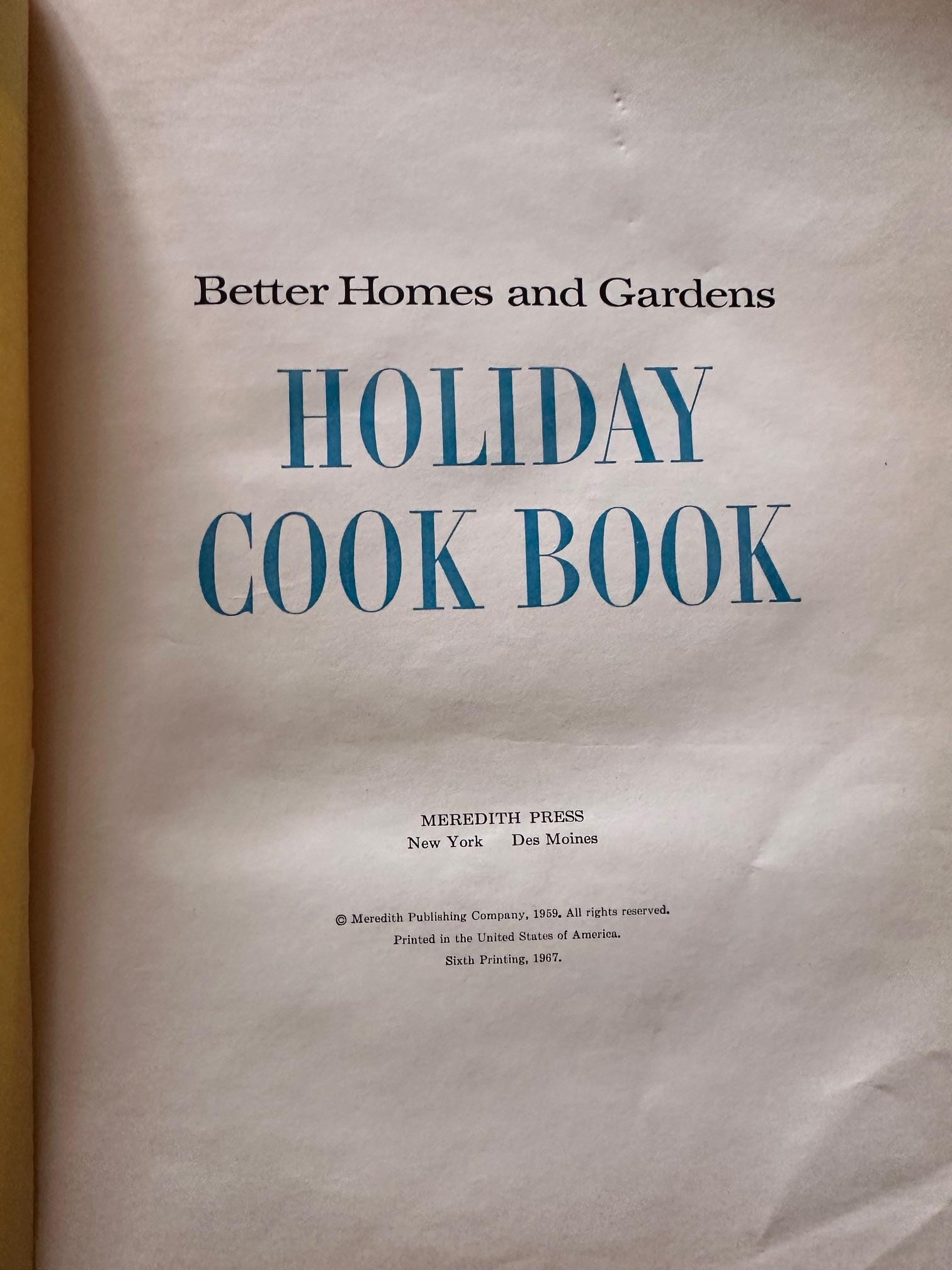 Vintage 1959 Better Homes & Gardens Holiday Cookbook - Etsy