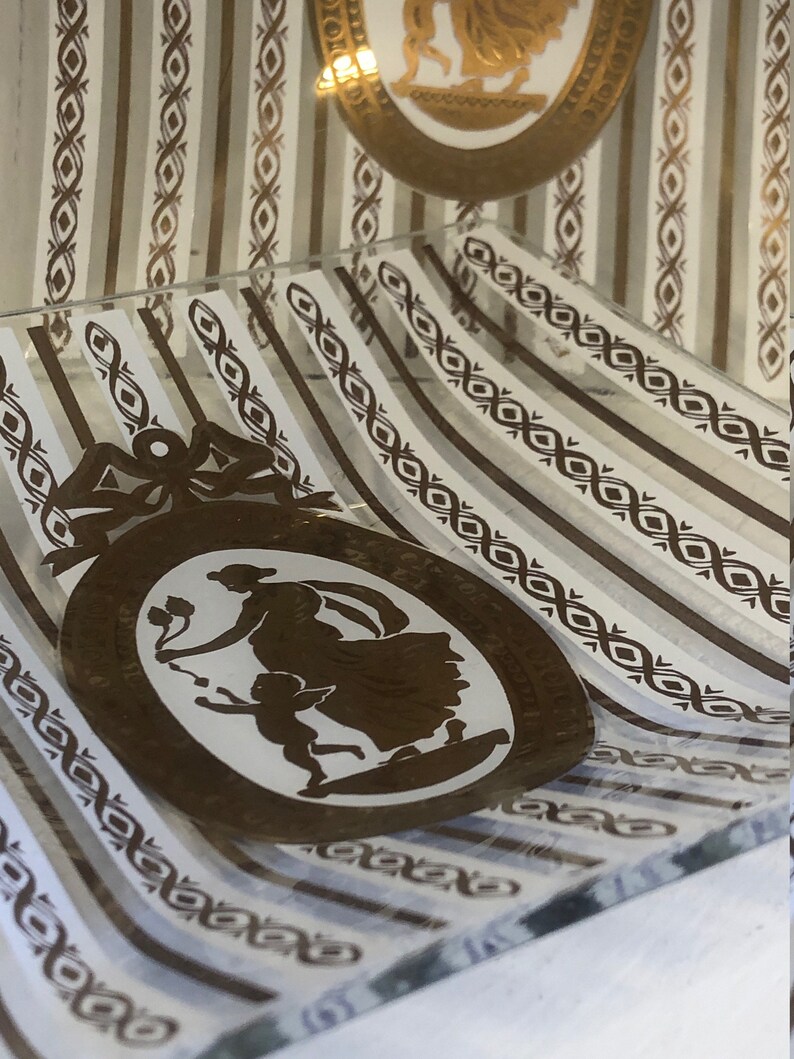 Set of 2 Vintage MCM Aldon Style Glass Gold and White - Etsy