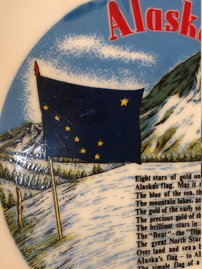 Alaska Souvenir Plate Poem by Maire Drake Small Decorative - Etsy