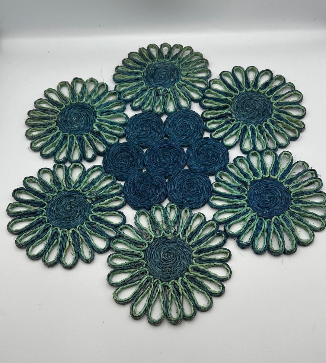 Vintage 1980s, Extra Large 15.5, Straw Trivet, Mexican Style, Boho Chic ...