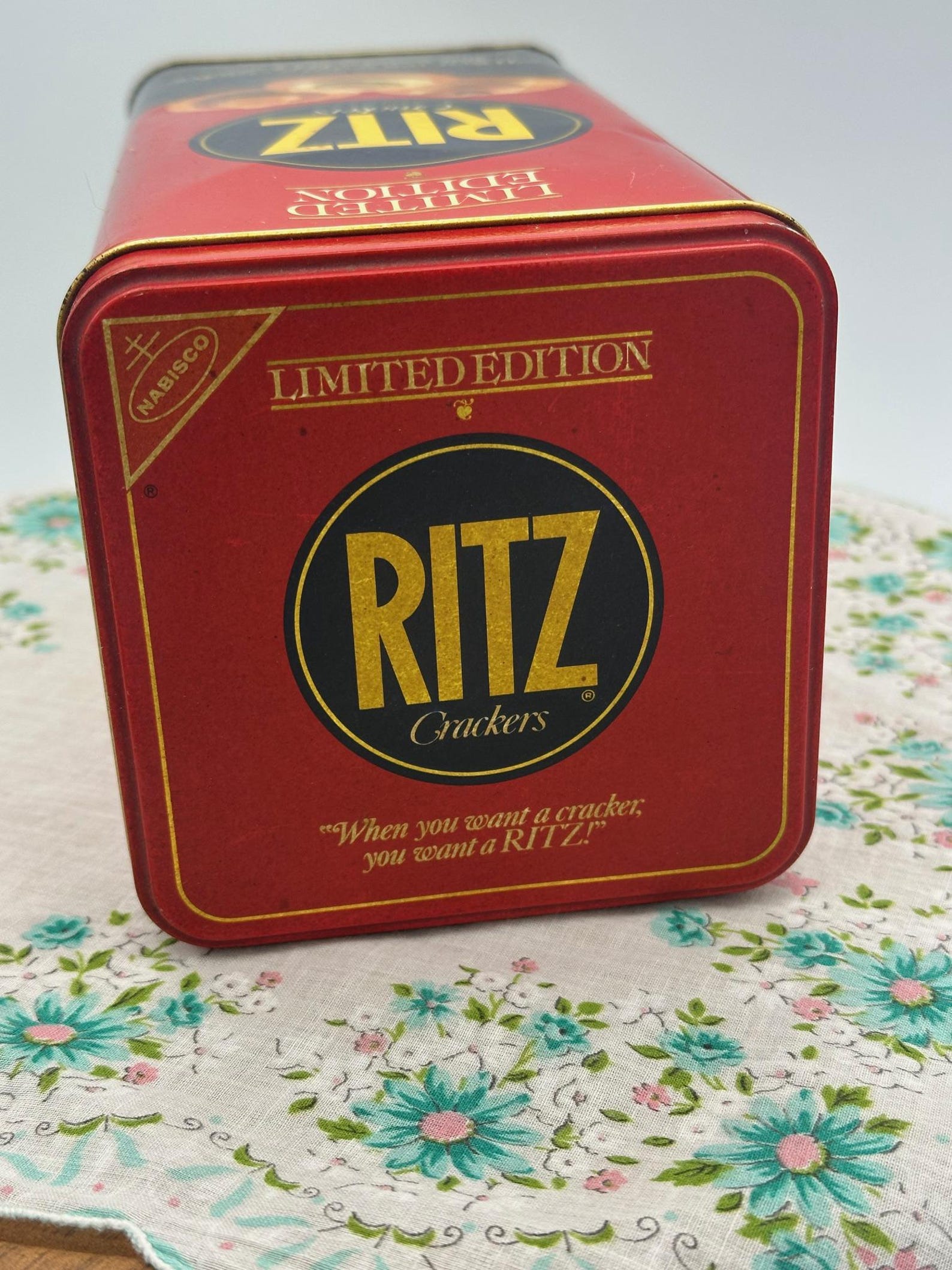 Vintage 1987 Ritz Cracker Tin, Limited Edition Kitchen Storage - Etsy