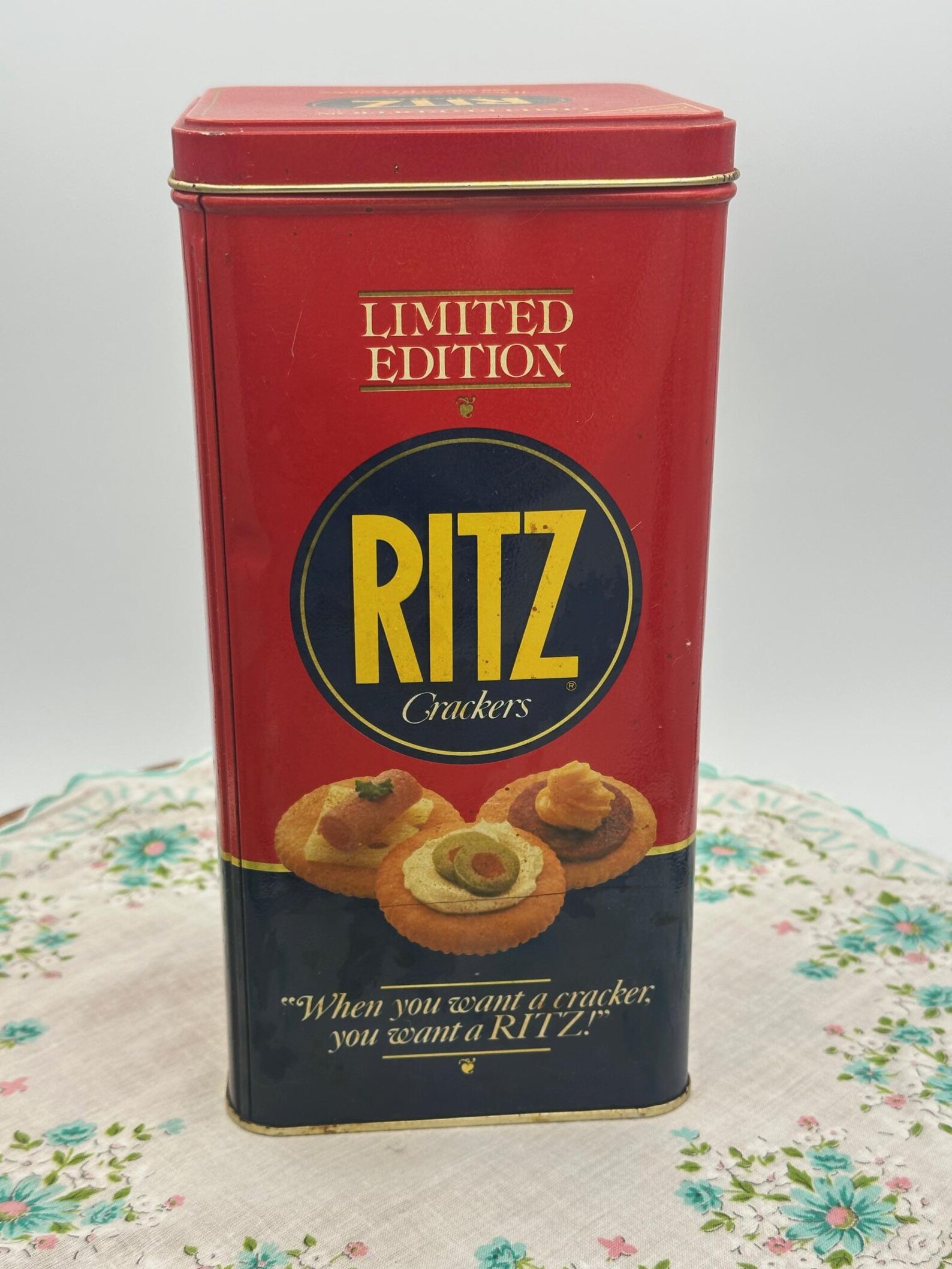 Vintage 1987 Ritz Cracker Tin, Limited Edition Kitchen Storage - Etsy