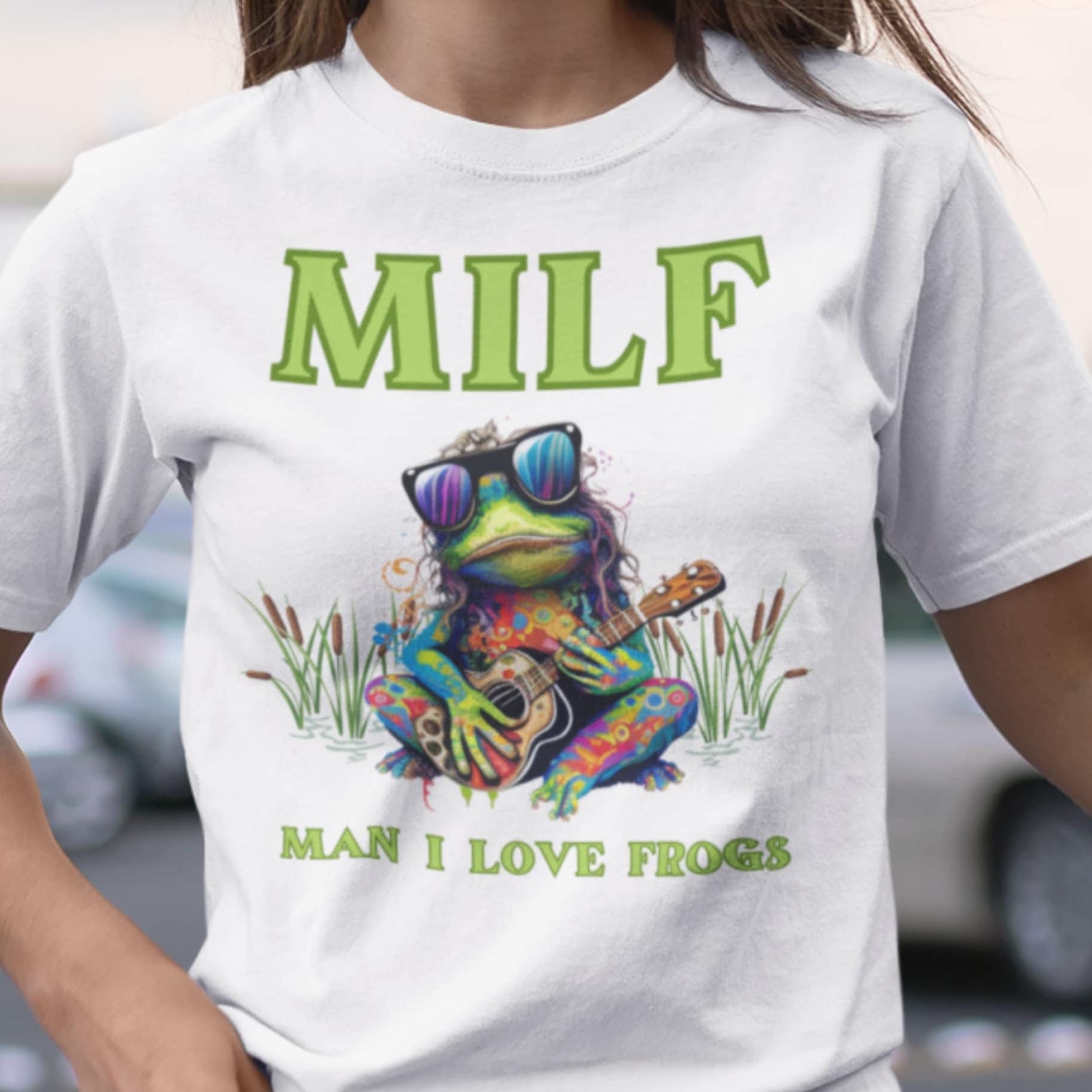 Funny Milf Frog Gifts Milf Man I Love Frogs Froggy Tshirt Frog Shirt Frog Cottagecore Gift for ...
