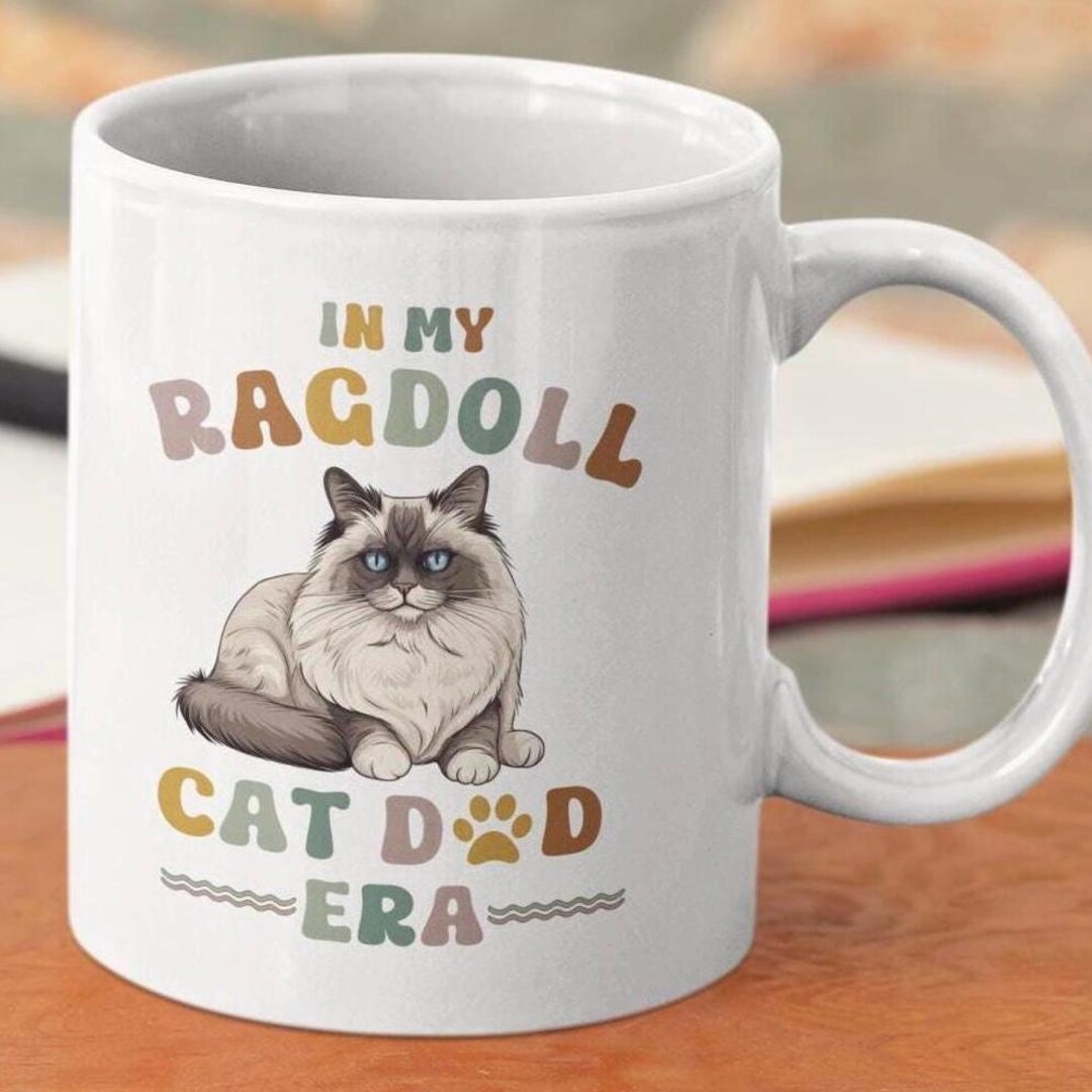 Ragdoll Cat Gift Mug Funny Ragdoll Cat Gift for Men Retro Ragdoll Cat ...