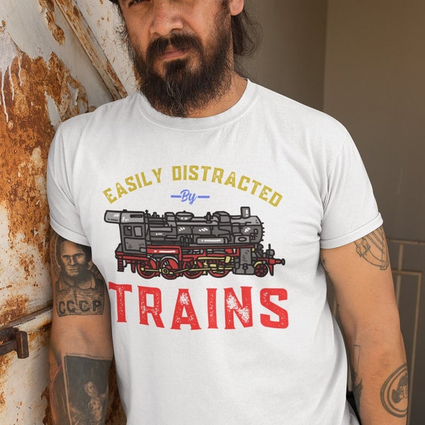 Distracted by Trains T Shirt - Etsy