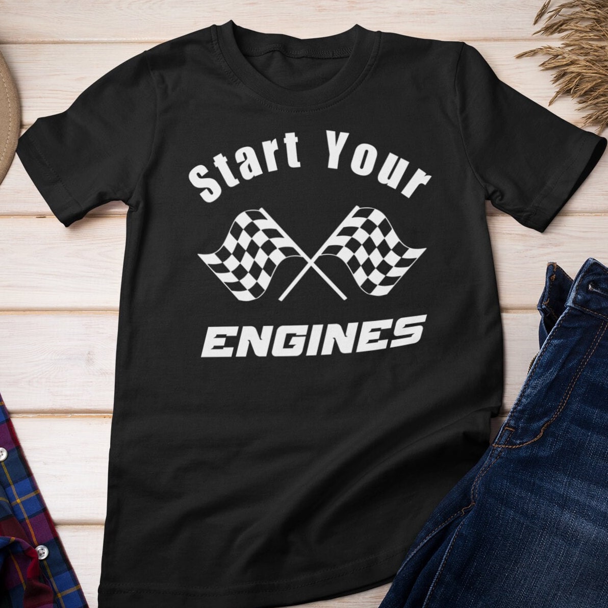 Race Car Shirt Men Funny Checkered Flag Racing Shirt Fast Cars Shirt ...