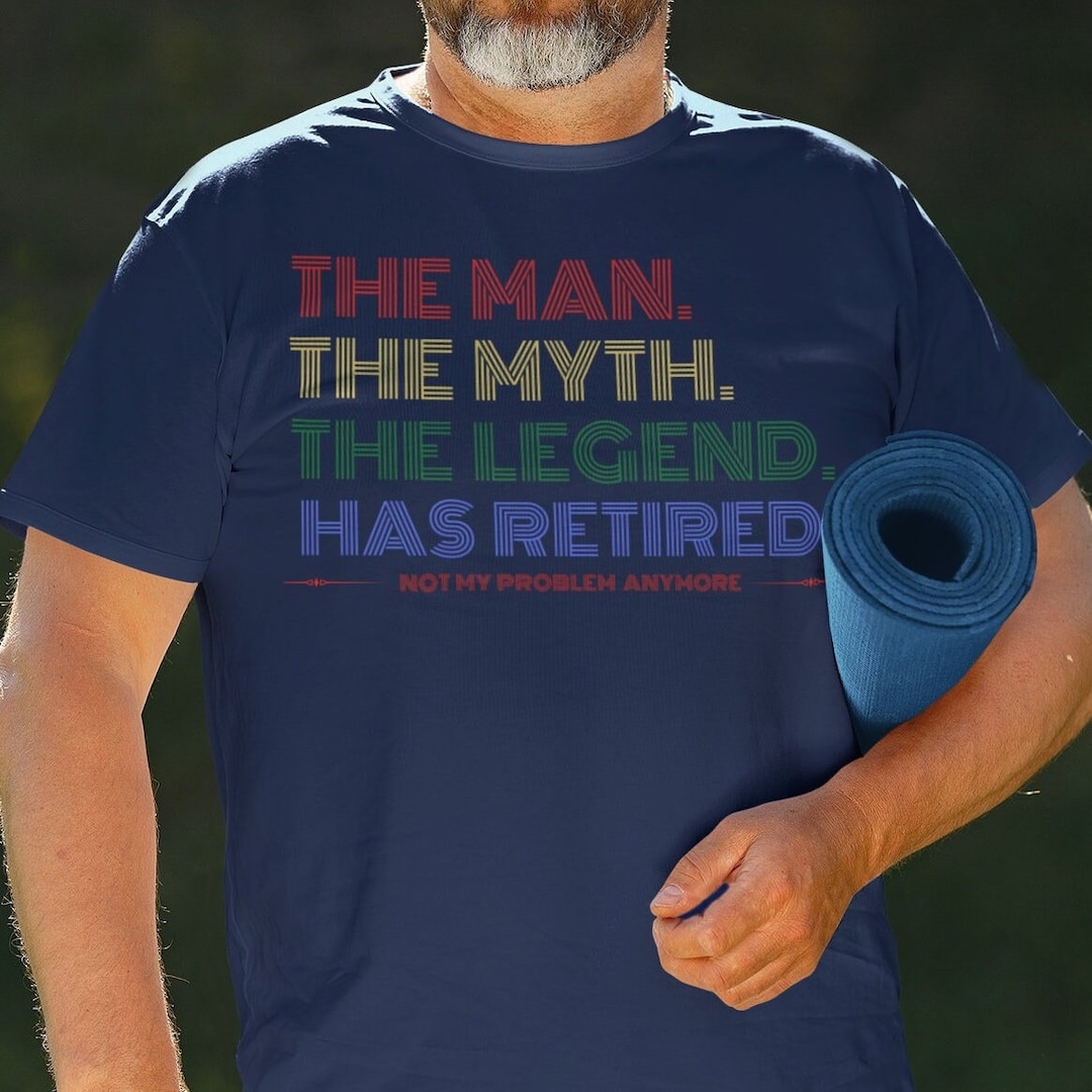 Retirement T Shirt Gifts for Men Retiree Gift the Legend Has Retired ...