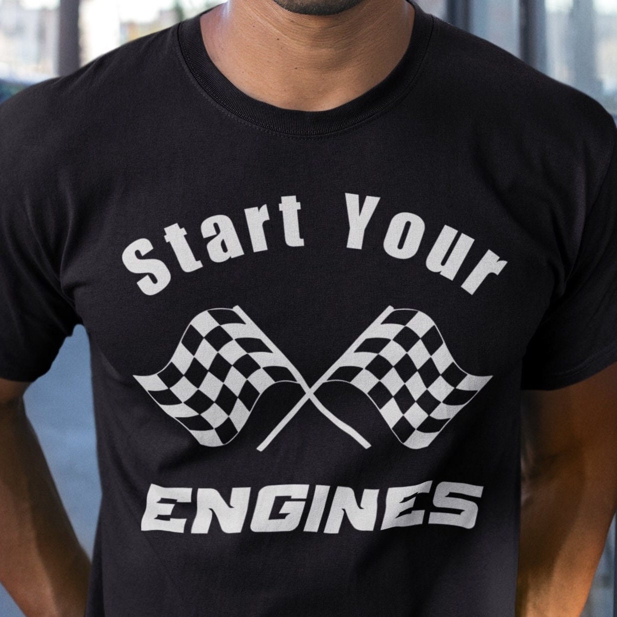 Race Car Shirt Men Funny Checkered Flag Racing Shirt Fast Cars Shirt ...