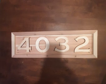 Cedar House Number - Etsy