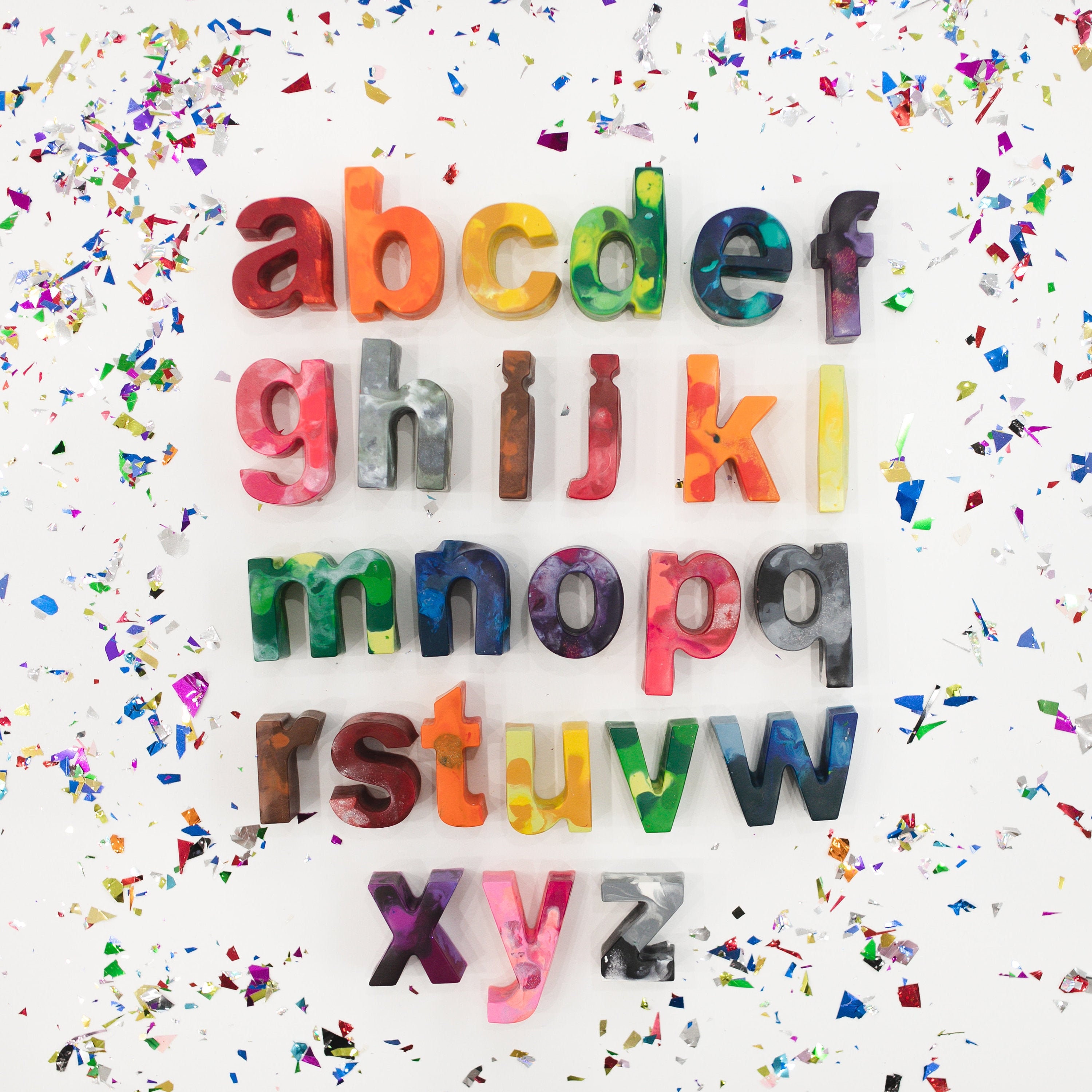 Cartas del alfabeto ABC Cartas ABC Crayones Letras de | Etsy