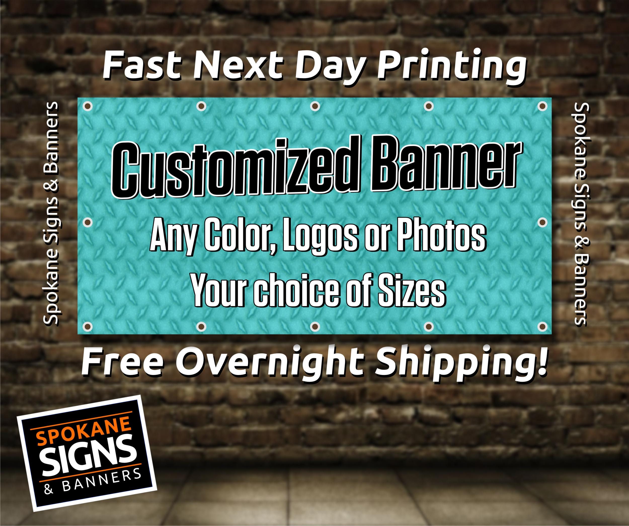 Custom Heavy Duty Outdoor Banners - HUGE Any Size up to 8ft by 30ft or ...