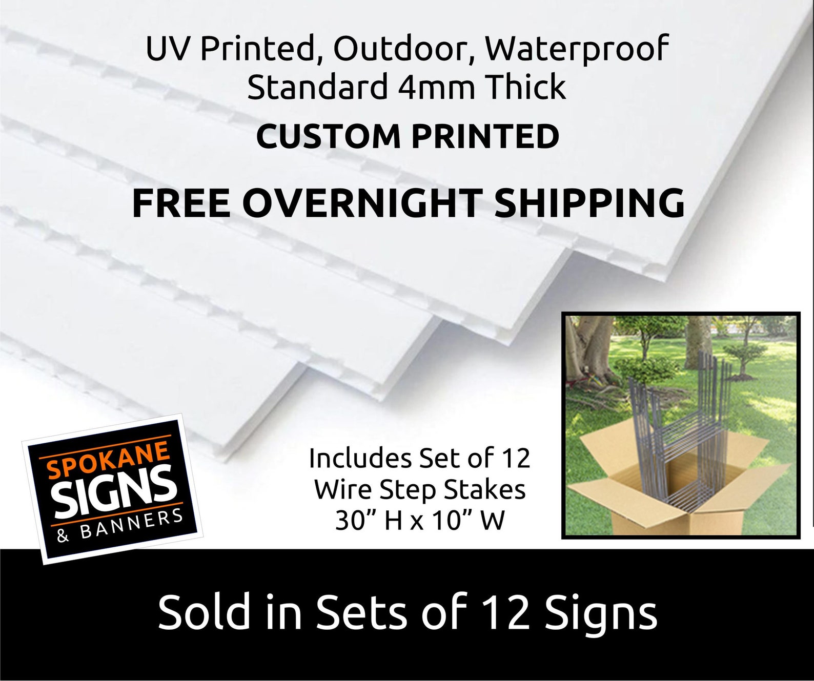 Custom Printed Outdoor UV Yard Signs - Next Day Printing - Free ...