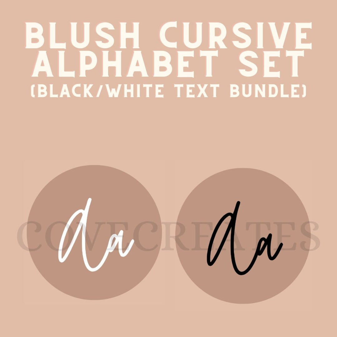 Blush Pink Cursive Alphabet Set- Neutral Classroom Decor - Etsy