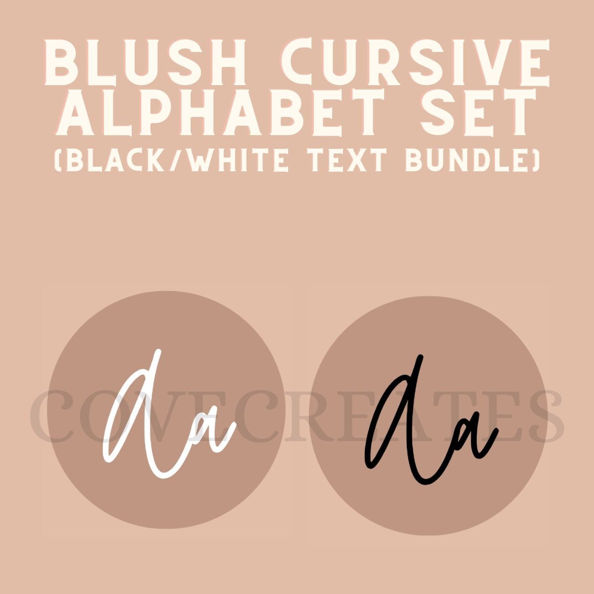 Blush Pink Cursive Alphabet Set- Neutral Classroom Decor - Etsy