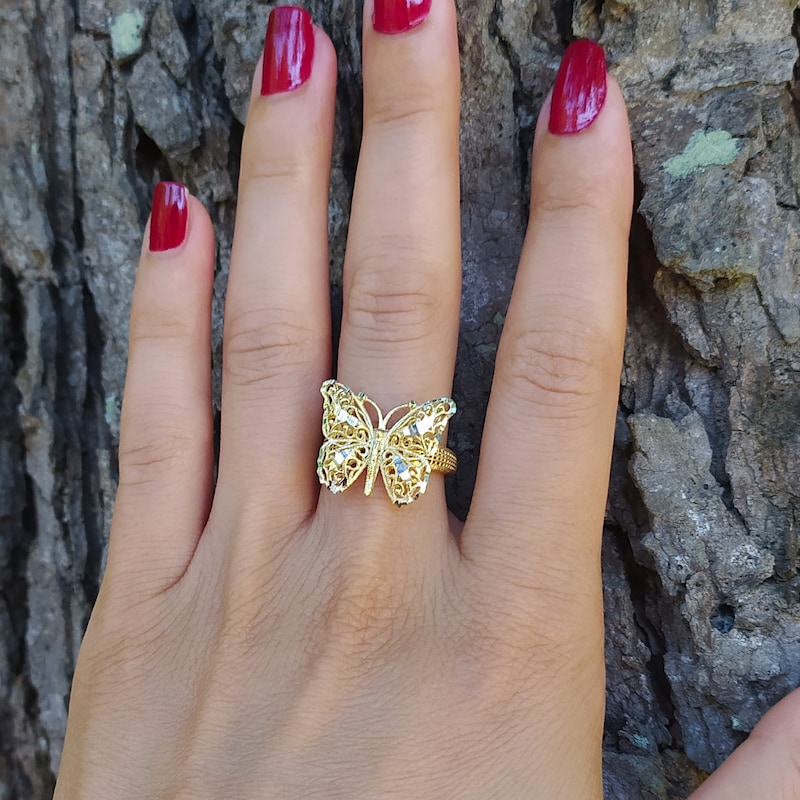 Butterfly Rings - Etsy