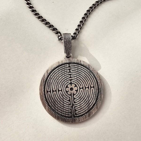 Labyrinth Pendant - Etsy