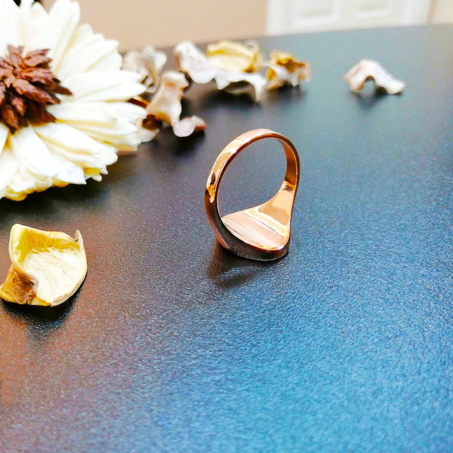 Black Enamel Fern Ring Fern Signet Ring Personalized Gifts - Etsy