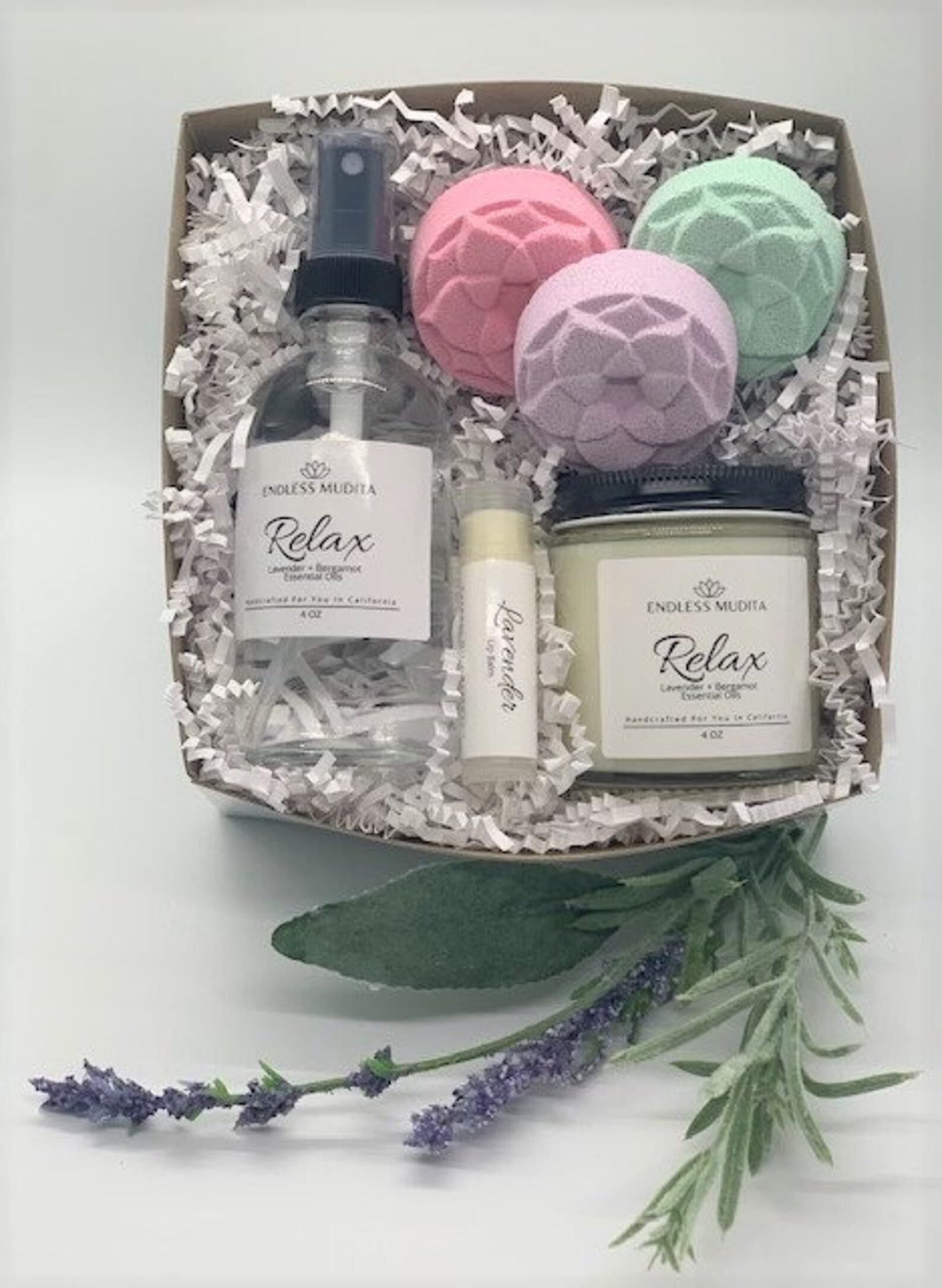 Aromatherapy Gift Box Lavender & Bergamot Spa Gift Set - Etsy 日本