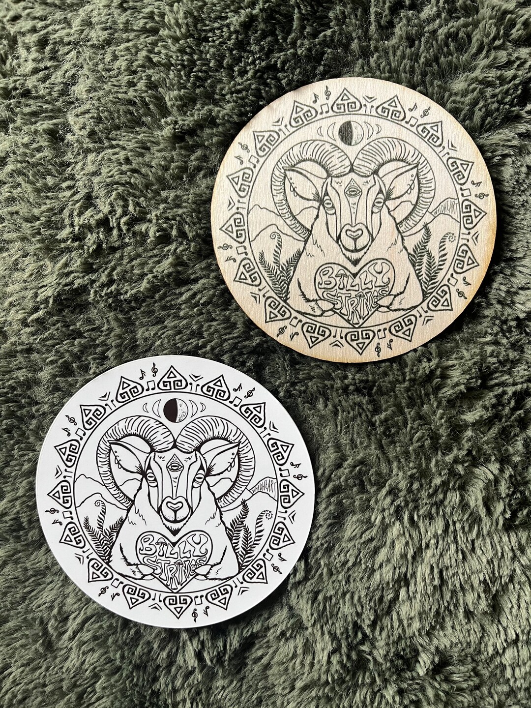 Billy Strings Asheville-inspired Goat Mandala Vinyl/wood Sticker - Etsy