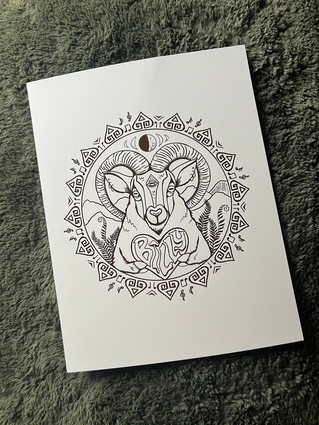 Billy Strings Asheville-inspired Goat Mandala Print - Etsy