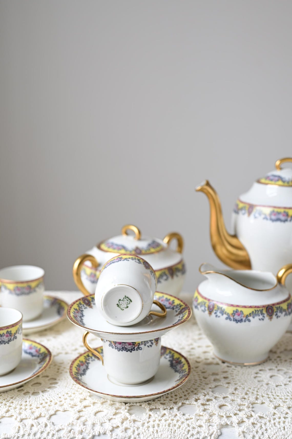 Vintage Limoges Coffee Set: Elegant French Porcelain, Service for 5 - Etsy