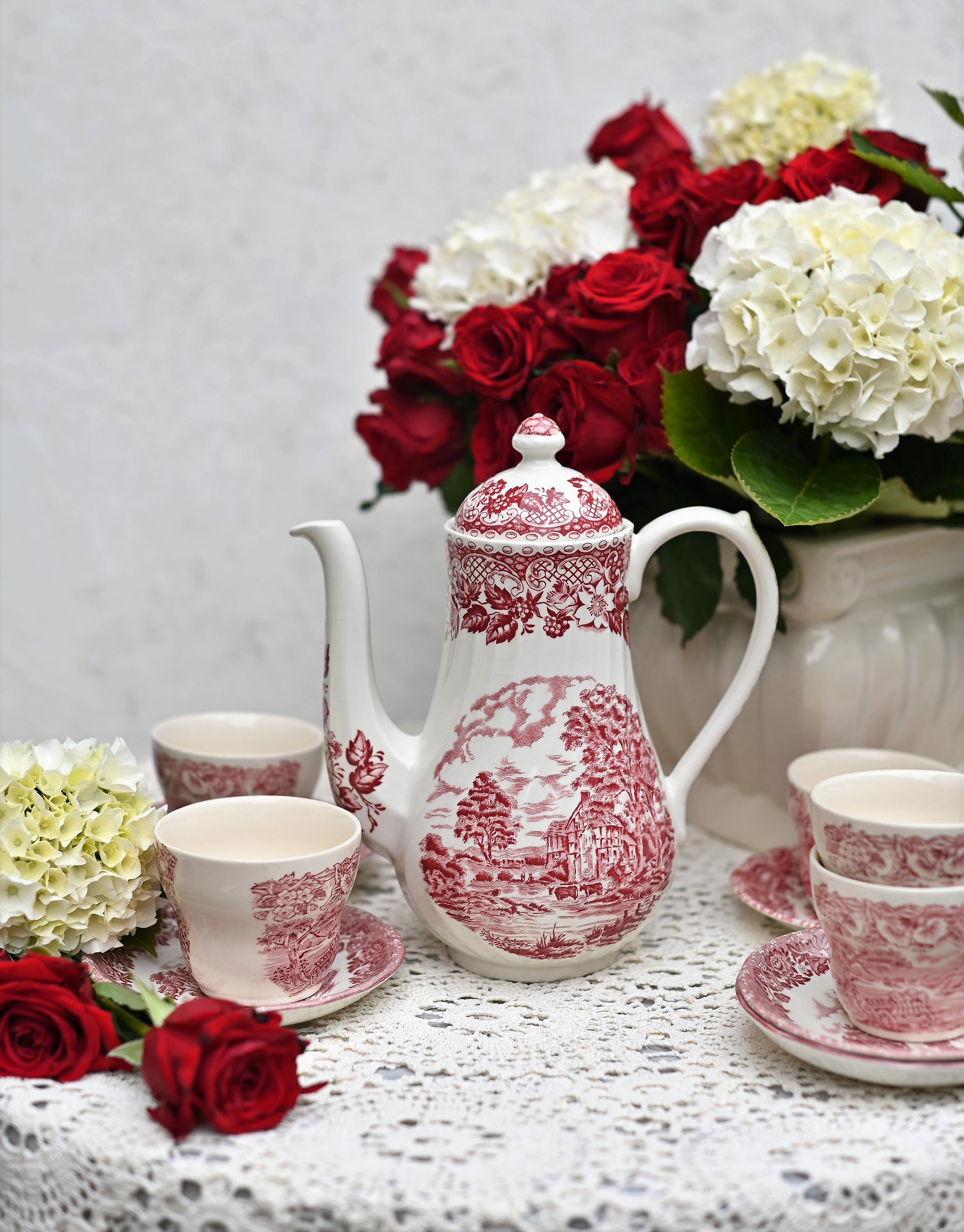 Vintage Tea Set for 5 Persons W.H. Grindley & Col - Etsy