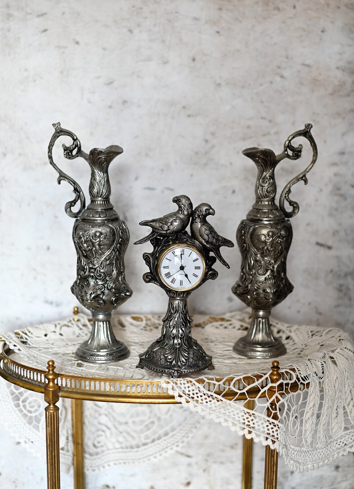 Vintage 3 Piece Garniture Clock Set Clock Set Working | Etsy