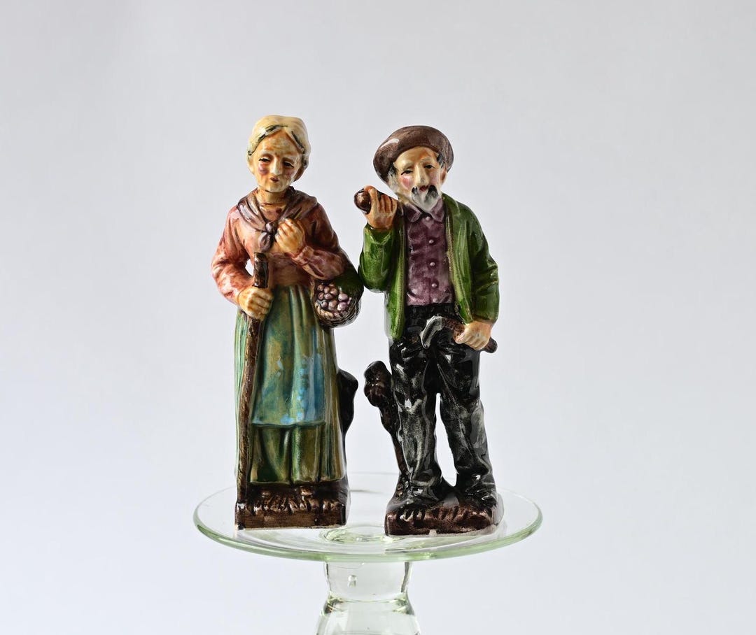 Vintage Ceramic Figurines Foreign, Grandpa and Grandma, Made in Germany ...