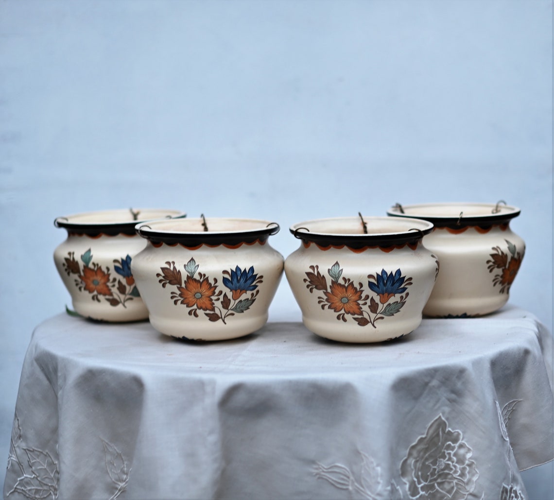 Vintage Gouda Pottery flora Flower Guide Painted - Etsy