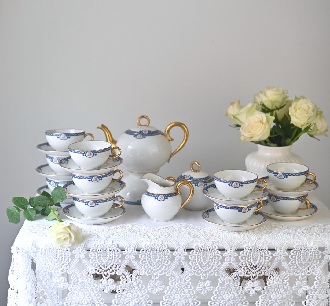 Vintage Limoges Coffee Set: French Porcelain Tea Service - Etsy UK