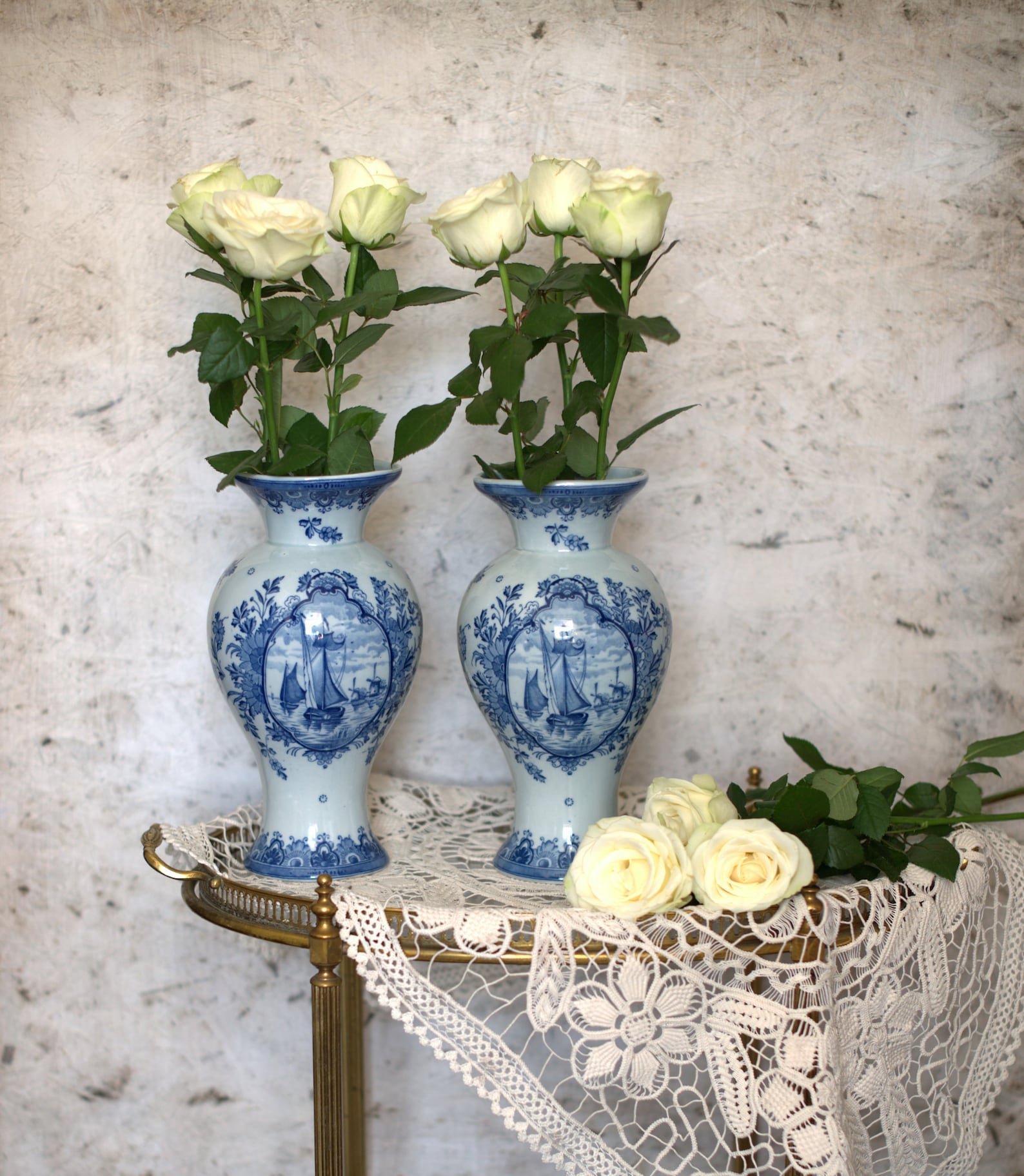 Antique Delft Blue set. Made in Holland 50 / 60 s. hand | Etsy