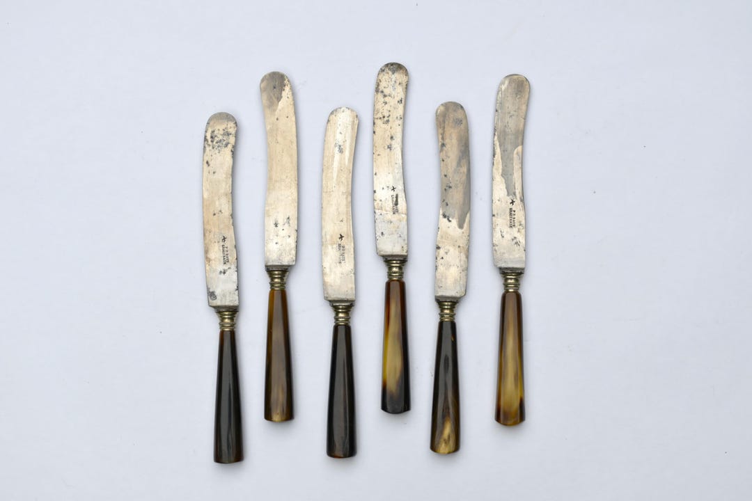 Antique Horn Handle Dessert Knives - P.D. Baus Graefrath - Set of 6 - Etsy