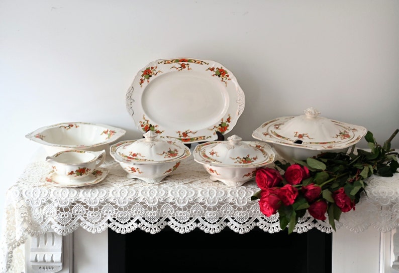 Vintage Art Deco Alfred Meakin Large Dinner Set of Dishes With - Etsy
