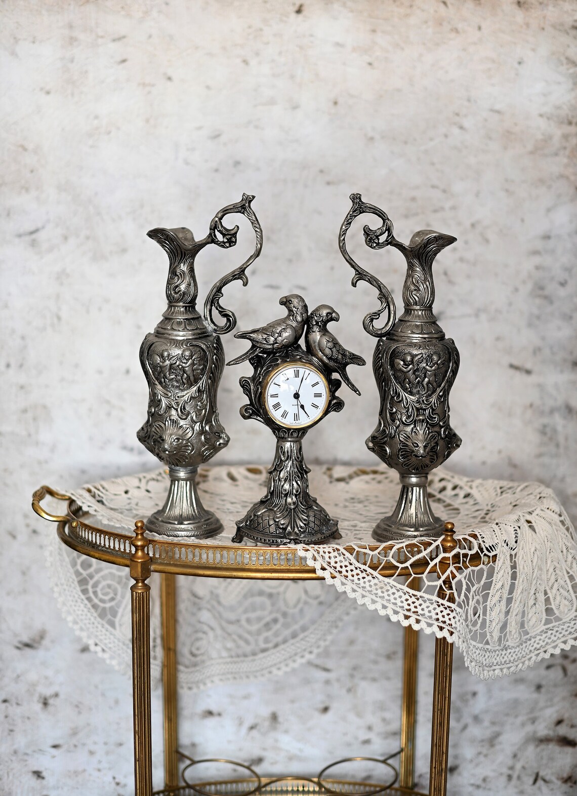 Vintage 3 Piece Garniture Clock Set Clock Set Working | Etsy