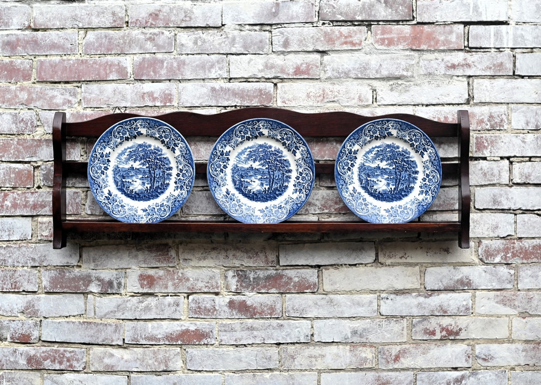 Antieke Eiken Large Plate Rack With 3 Plates. Beautiful Kitchen ...