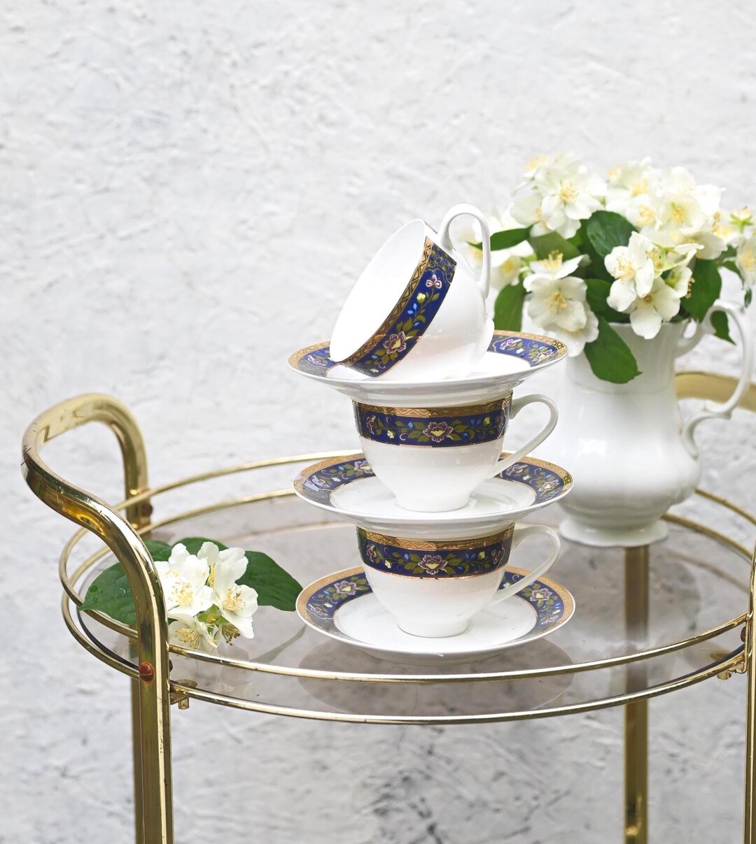 Vintage Williams & Roberts Tea Cup and Saucer Set: Floral Gold Trim - Etsy