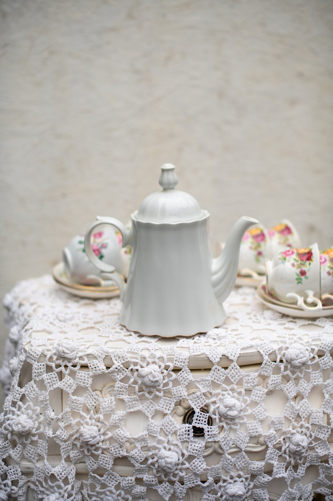 Vintage, Beautiful and Elegant White Bavaria Teapot, for High Tea! - Etsy