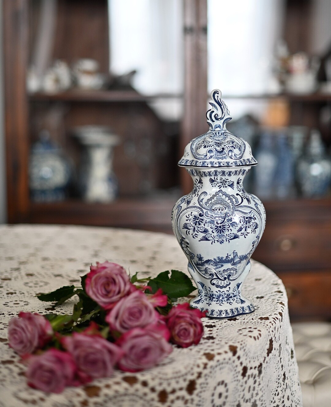 Antique Beautiful Delft Vaas. Collectors Item. Made in Holland, More ...