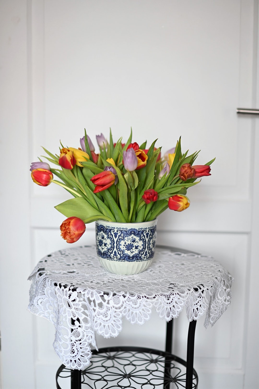 Vintage Vaas, Flower Pot, Delfts Blauwe . - Etsy