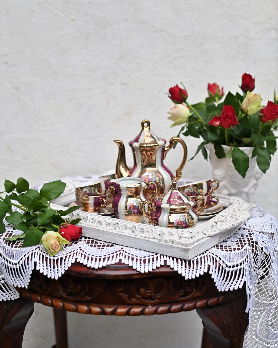 Vintage Gold Plated Mocha Service Set for 6 - Etsy