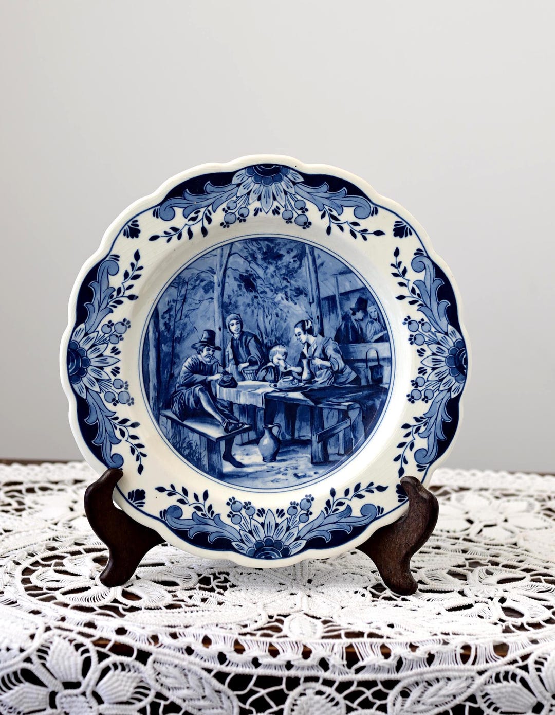 Vintage Regina Gouda Delft Blue Wall Plate – Hand-painted – 28 Cm ...