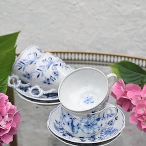 Vintage Meissen Blue Onion Tea Set: Teapots & Cups, Zwiebelmuster ...