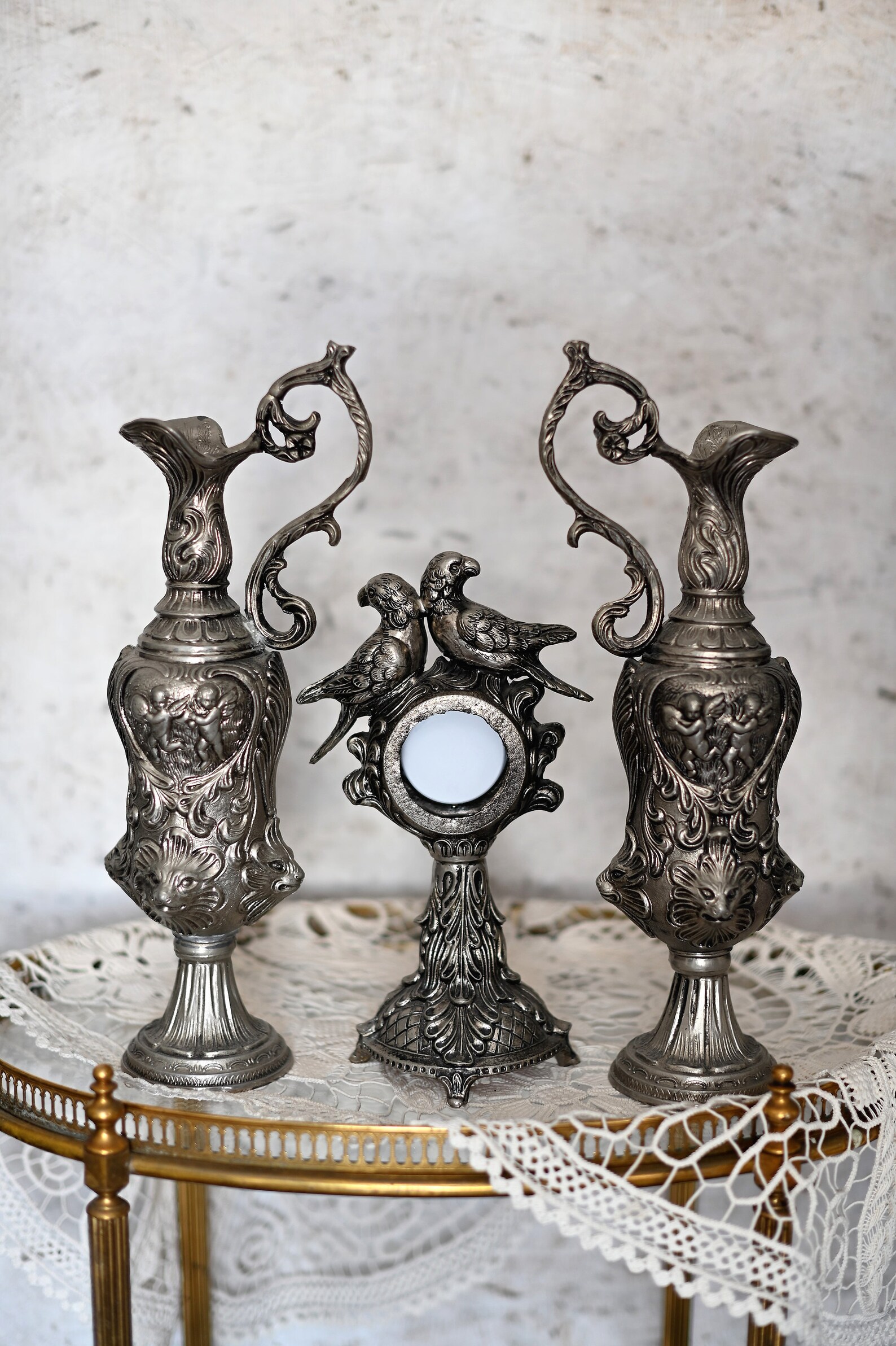 Vintage 3 Piece Garniture Clock Set Clock Set Working | Etsy