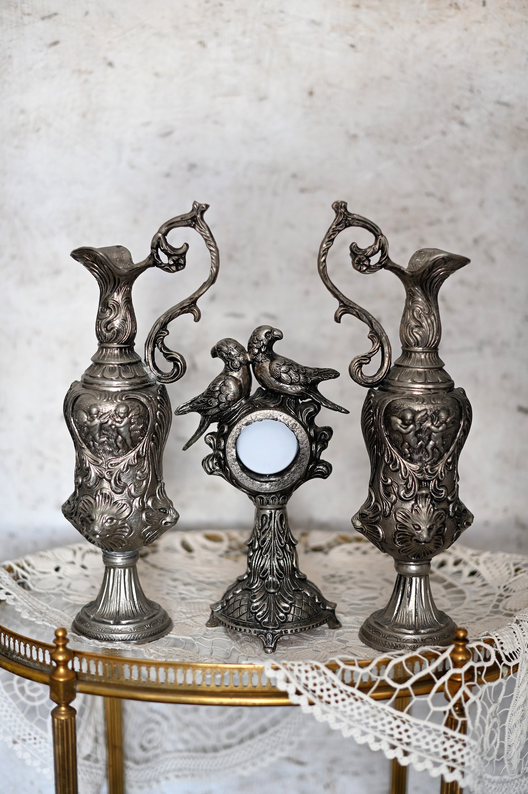 Vintage 3 Piece Garniture Clock Set Clock Set Working | Etsy