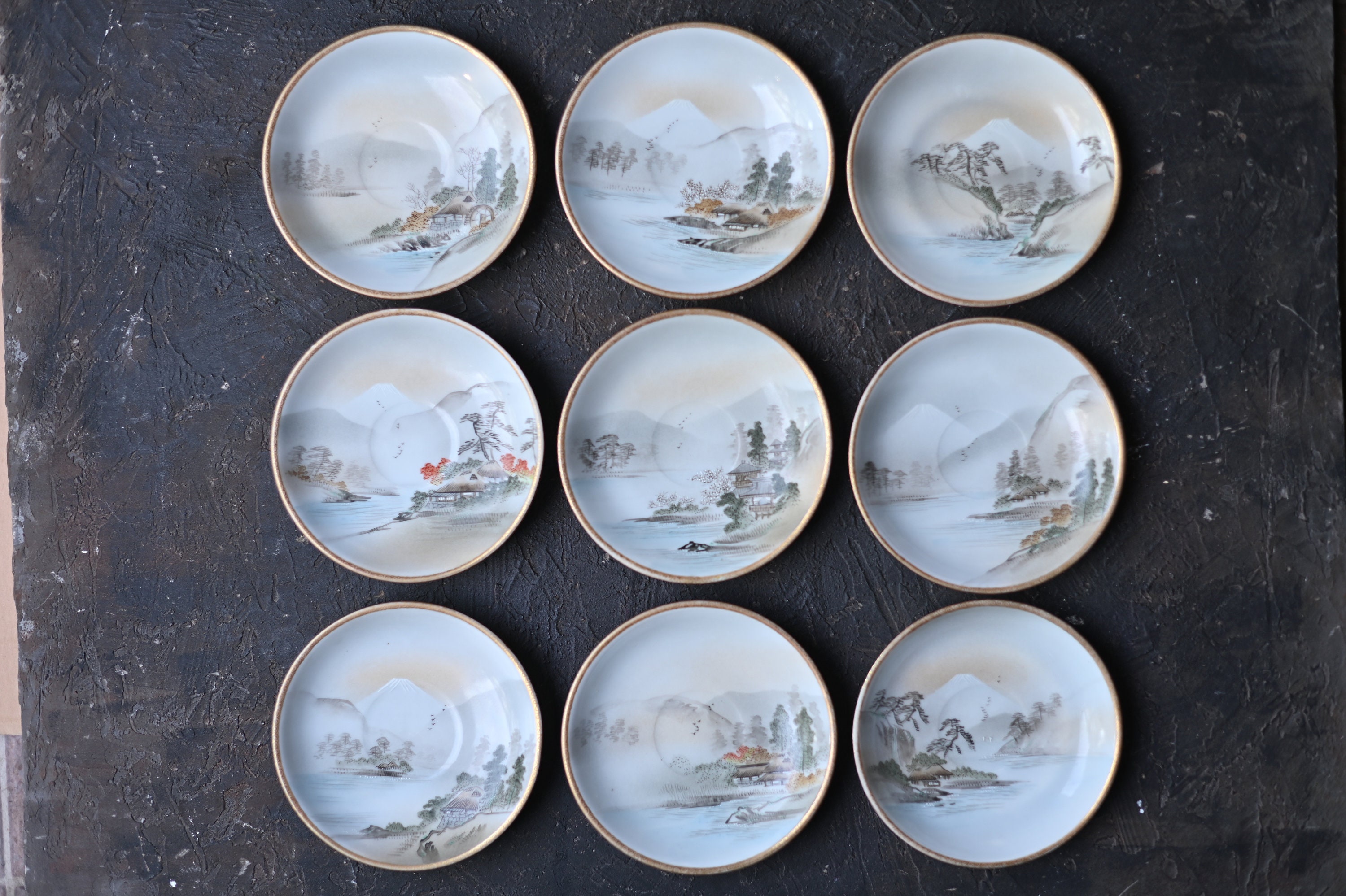 Japanese Kutani Hayasi Egg Shell Tea Set Hand Painted | Etsy