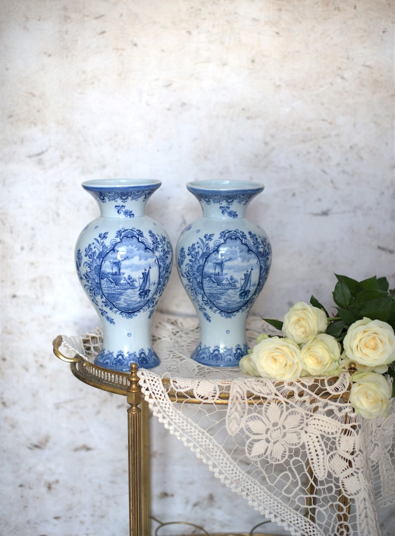 Antique Delft Blue set. Made in Holland 50 / 60 s. hand | Etsy