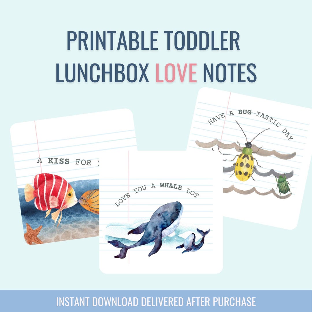 Lunchbox Love Notes (printable Files) - Etsy