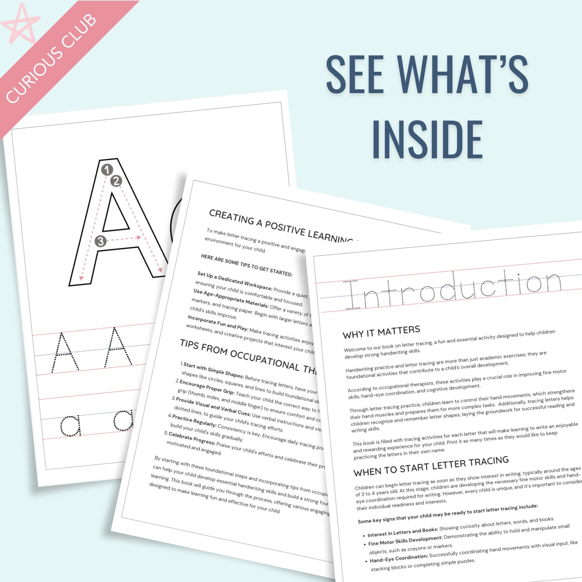 Printable the Alphabet Tracing Workbook: A-Z Letter Practice for Kids ...